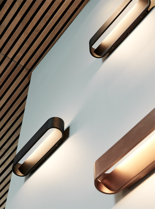LED aluminum wall lamp Aura by Light Point