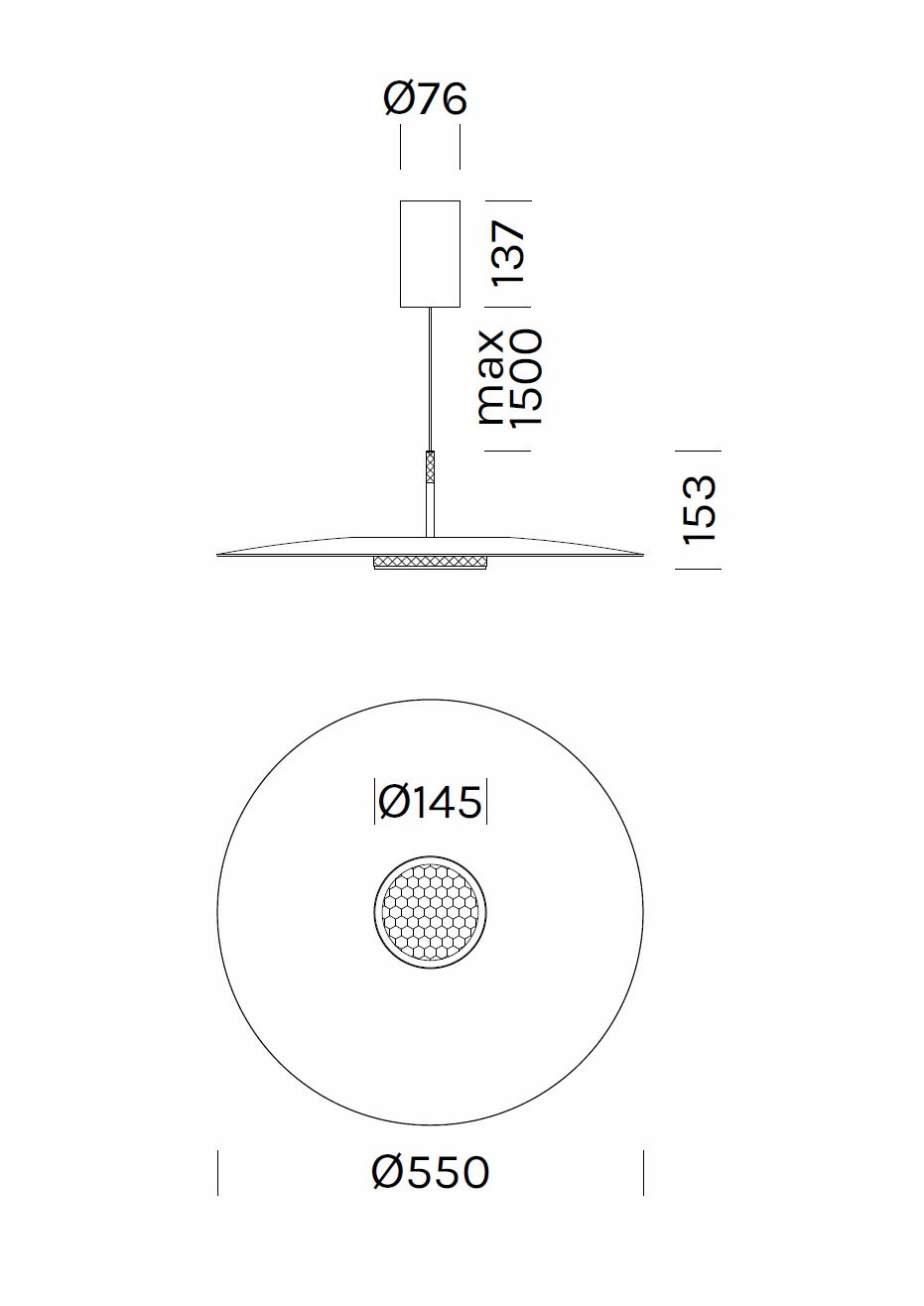 Elegant LED hanging light Overfly Plus by Olev