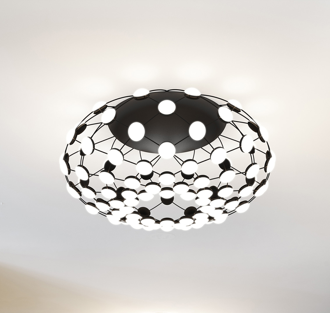 Dimmable LED ceiling light Mesh by Luceplan