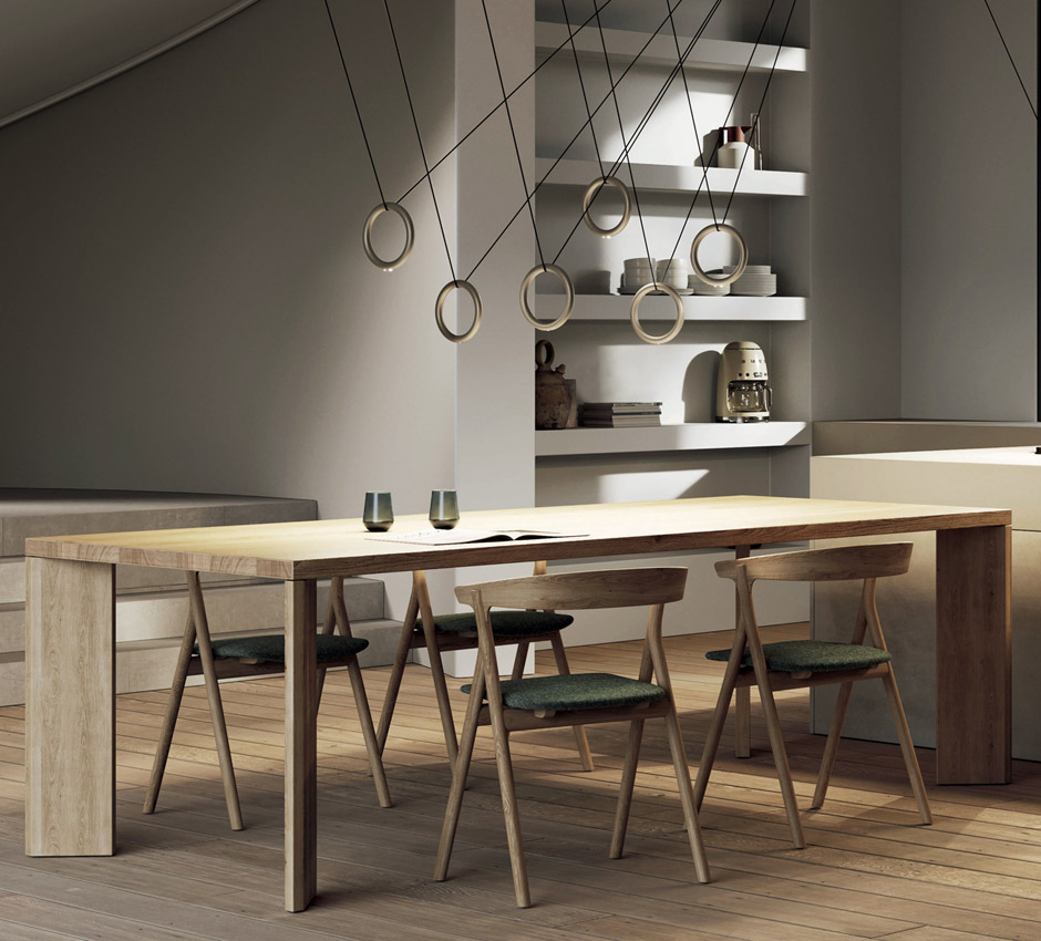 Circular LED lamp made of metal Ivy V by Lodes