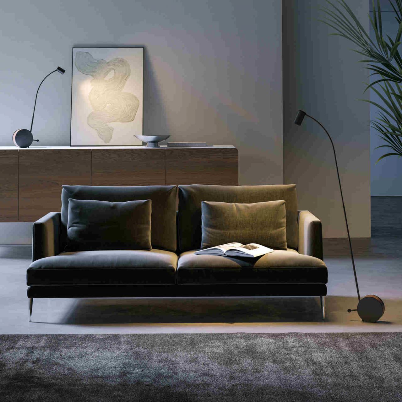Designer LED table lighting Chiocciola by Lumen Center